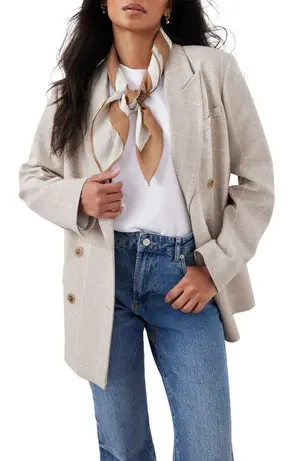 Mint Velvet Checked Double Breasted Blazer