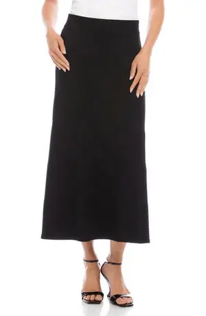 Karen Kane Sweater Knit A-line Midi Skirt