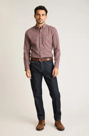 Bonobos Everyday Gingham Check Lightweight Cotton Stretch Flannel Button-down Shirt
