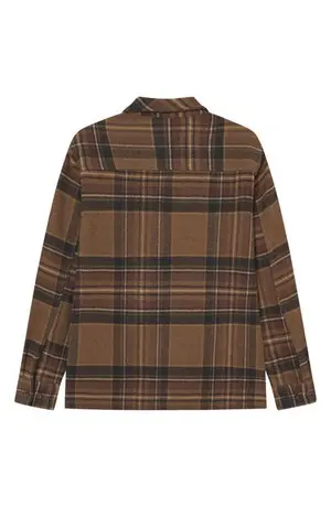 LES DEUX Kaleb Check Wool Blend Overshirt