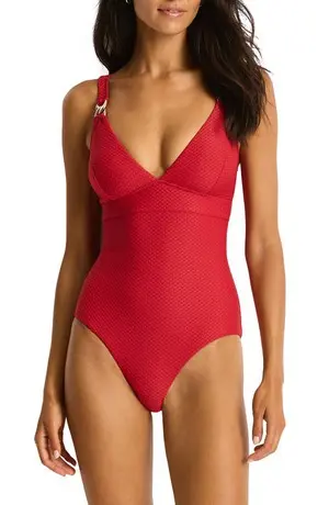 SEA LEVEL Luminara Tie Back One-piece Swimsuit - Ruby