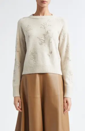 Altuzarra Paulie Beaded Virgin Wool Sweater