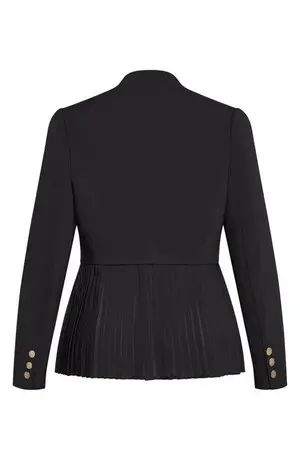 City Chic Pleated Hem Jacket