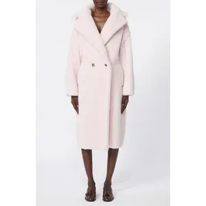 Max Mara Oversized Double-breasted Alpaca-blend Coat - Pink