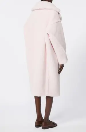 Max Mara Oversized Double-breasted Alpaca-blend Coat - Pink