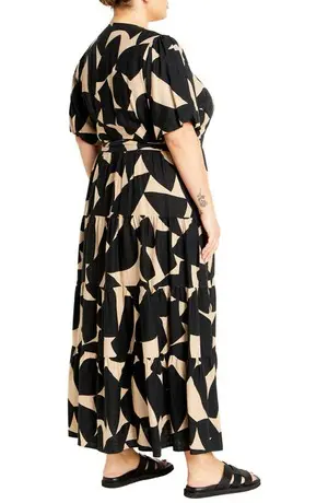 City Chic Lexi Faux Wrap Maxi Dress