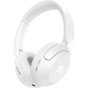 CUBITT Power Headphones With Hybrid Anc, 60h Battery, Foldable Design & Immersive Sound For Travel, Work - White