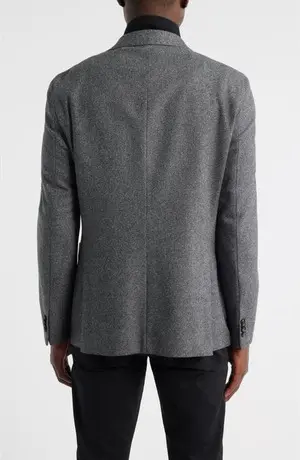 BOSS Hutson Slim-fit Wool-blend Jacket - Medium Grey