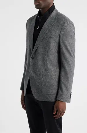 BOSS Hutson Slim-fit Wool-blend Jacket - Medium Grey