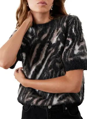 Mint Velvet Zebra Knit Top