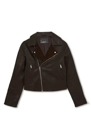 REISS Lidia Leather Moto Jacket