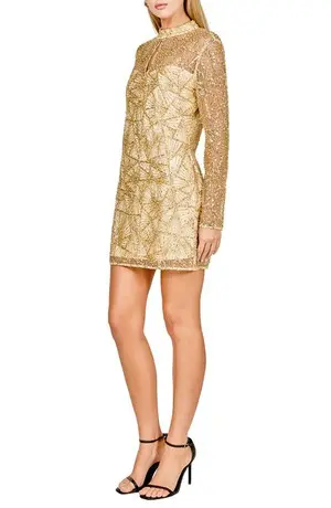 Endless Rose Sequin Beaded Mesh Mini Dress