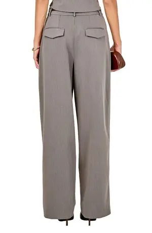 Endless Rose Pleat Front Wide Leg Trousers