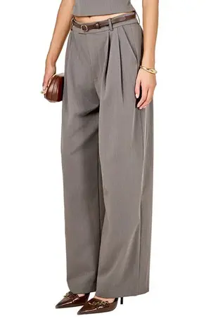 Endless Rose Pleat Front Wide Leg Trousers