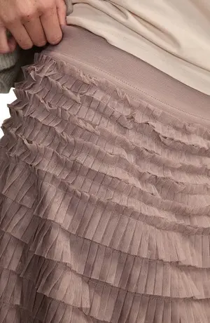 Lucky Brand Tiered Ruffle Tulle Maxi Skirt