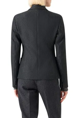 Akris Metallic Pinstripe Blazer