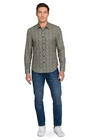 BROOKLYN BRIGADE Printed Woven Long Sleeve Shirt