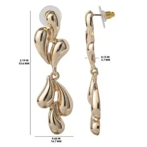 Bcbgmaxazria Sculptural Heart Drop Earrings