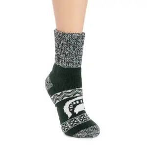 MUK LUKS Gameday Short Heat Retainer Socks - Michigan State