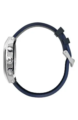 Timex® Legacy Tonneau Chronograph Leather Strap Watch - Blue