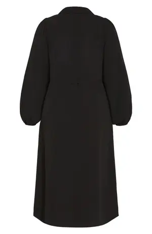 City Chic Arizona Long Sleeve Wrap Midi Dress