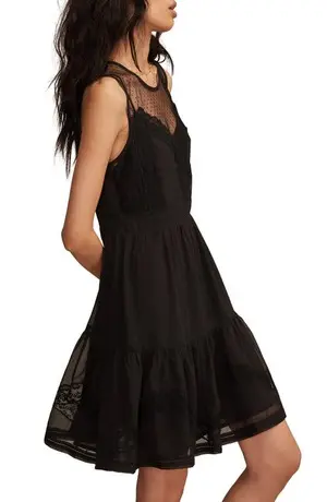 Lucky Brand Illusion Lace Detail Mini Dress