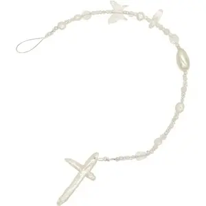 VELVET LUNA Pearl Braid With Cross Charm