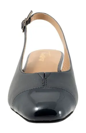 Trotters Dea Slingback Cap Toe Wedge Pumps - Navy