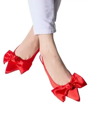 Yosi Samra Elise Slingback Kitten Heel Pumps