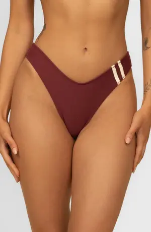 MONTCE Sporty Lulu Bikini Bottom - Maroon