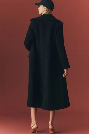 Maeve Sculpted Wool Blend Double-breasted Coat Jacket