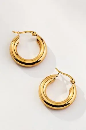 Anthropologie Water-resistant Small Hoop Earrings - Gold