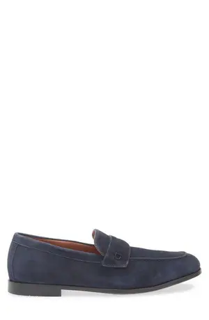 FERRAGAMO Tiberio Penny Loafer - Navy Naturale Naturale
