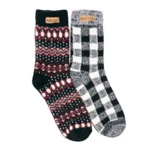 MUK LUKS Sweater Crew Socks Pack - Ebony Pack
