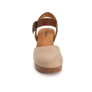 MUK LUKS Merritt Quarter Strap Clog - Natural/gold