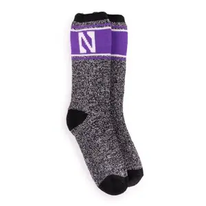 MUK LUKS Heat Retainer Crew Socks - Northwestern