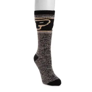 MUK LUKS Heat Retainer Crew Socks - Purdue