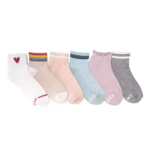 MUK LUKS Dream Step Mini Crew Socks 6-pair Pack - Warm Multi