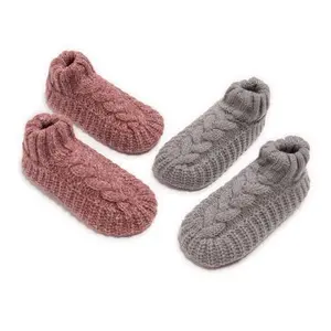 MUK LUKS Cuffed Sweater Knit Ballerinas 2-pair Pack - Ebony