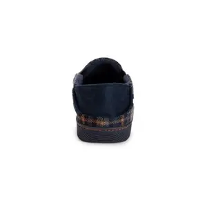 MUK LUKS Owen Step-down Slippers - Navy Plaid