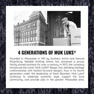 MUK LUKS Wool Blend Crew Socks 5-pair Pack - Navy/multi