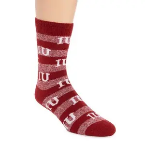 MUK LUKS Game Day Terry Loop Crew Socks - Indiana