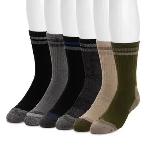 MUK LUKS Heat Retainer Crew Socks 6-pair Pack