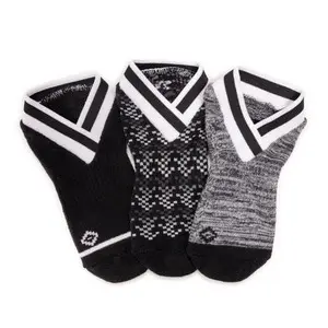 MUK LUKS Studio Socks 3-pair Pack - Ebony