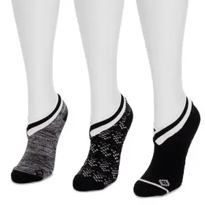 MUK LUKS Studio Socks 3-pair Pack - Ebony
