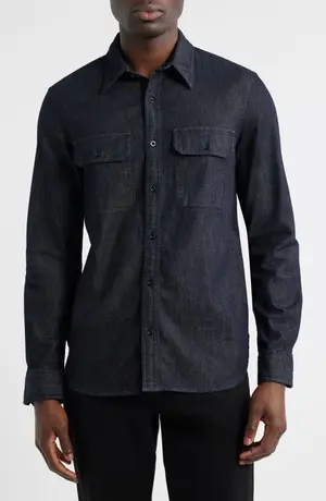 Ag Aiden Denim Utility Button-up Shirt