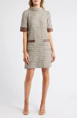 Julia Jordan Metallic Tweed Dress