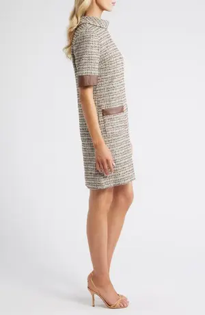 Julia Jordan Metallic Tweed Dress