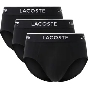 Lacoste Core Essentials Assorted 3-pack Stretch Cotton Briefs Black