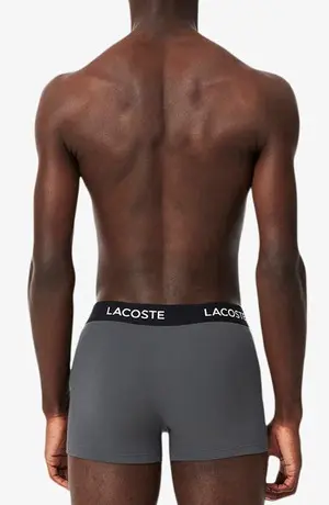 Lacoste Core Essentials Stretch Cotton Boxer Briefs - Grey